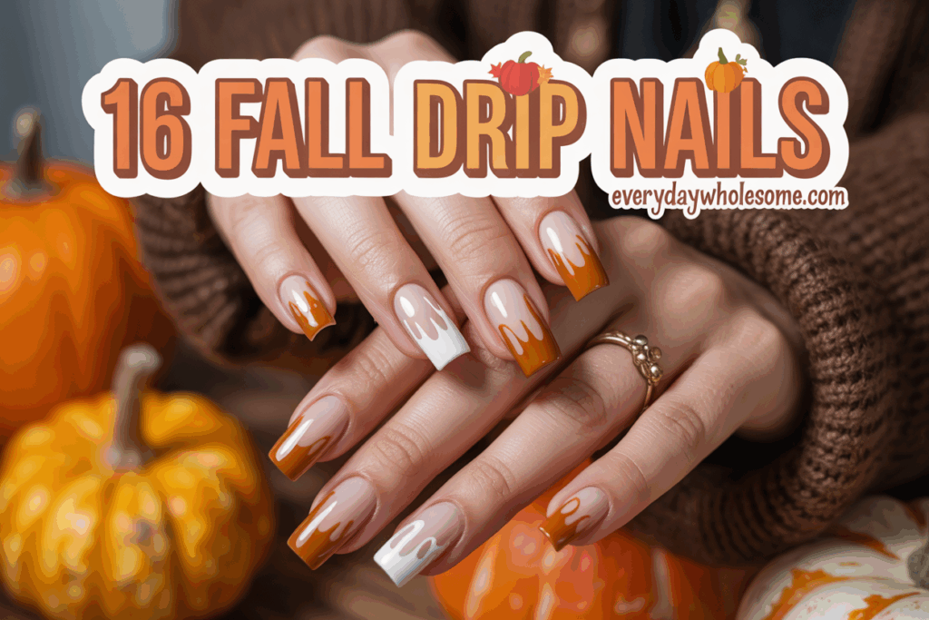 16 Fall Drip Nails Ideas To Elevate Your Autumn Nail Game – Everyday ...