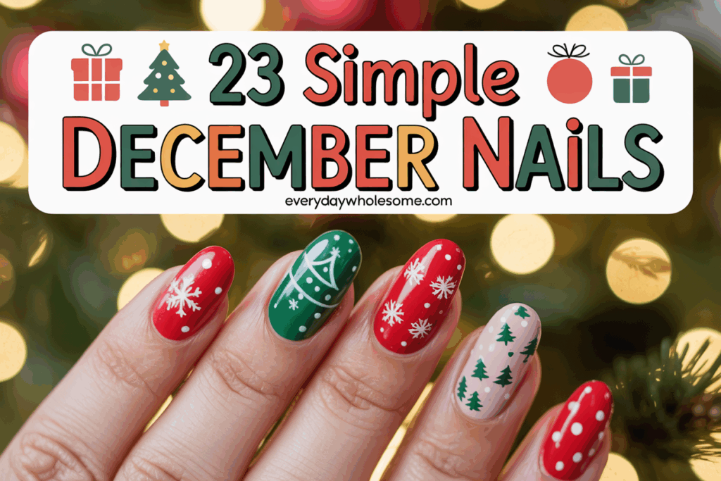 23 December Nails Simple Ideas for Effortless Holiday Style – Everyday ...