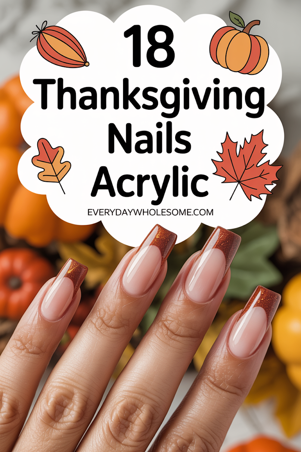 18 Thanksgiving Nails Acrylic Designs to Elevate Your Holiday Look ...