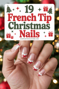 19 Christmas French Tip Nails Ideas for Elegant Holiday Manicures ...