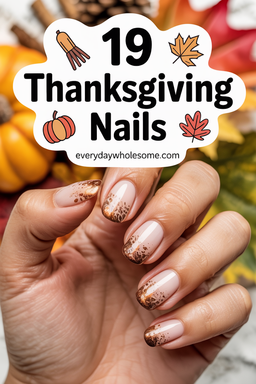 19 Thanksgiving Nails Short Length Ideas for Stylish Fall Manicures ...