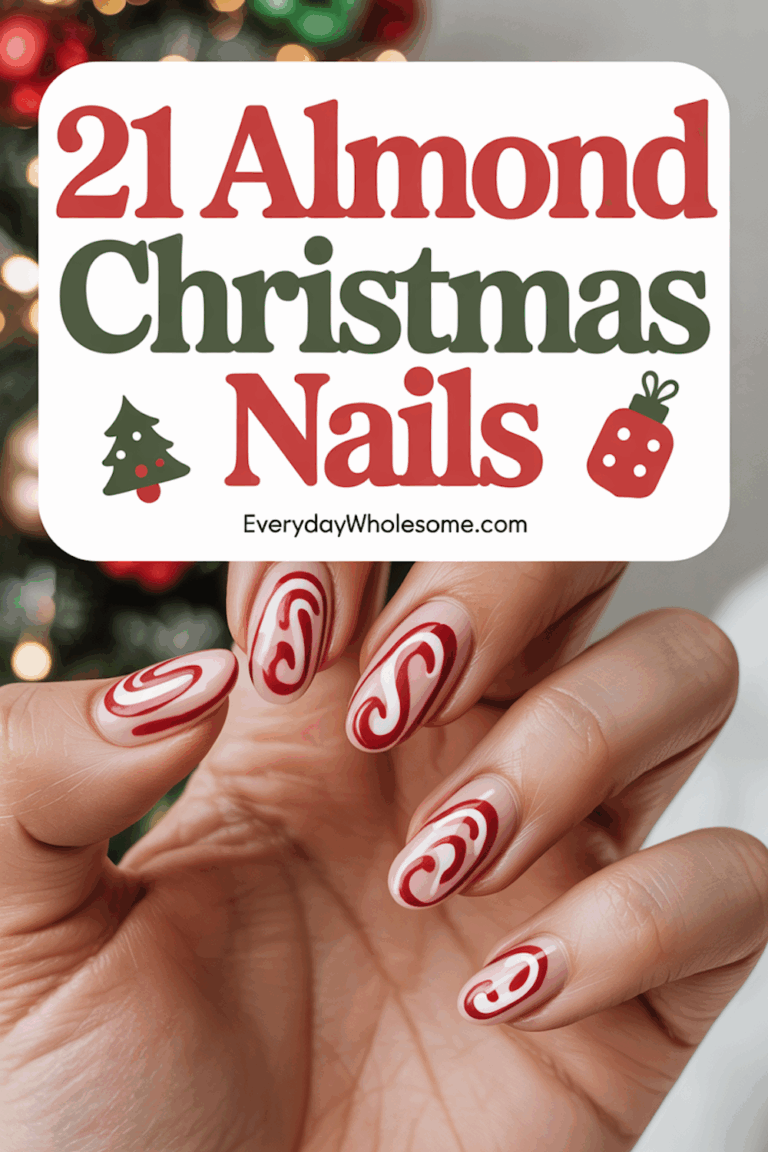 21 Almond Shaped Christmas Nails Perfect for Festive Elegance and Style ...