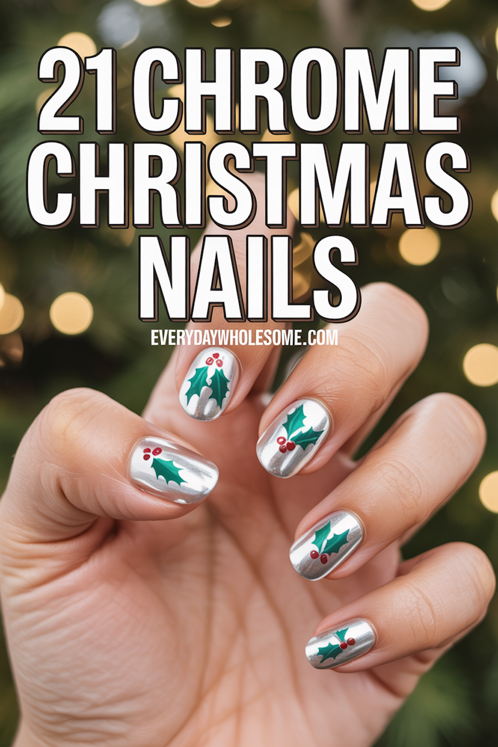 21 Chrome Christmas Nails Ideas for a Festive and Stylish Holiday Look ...