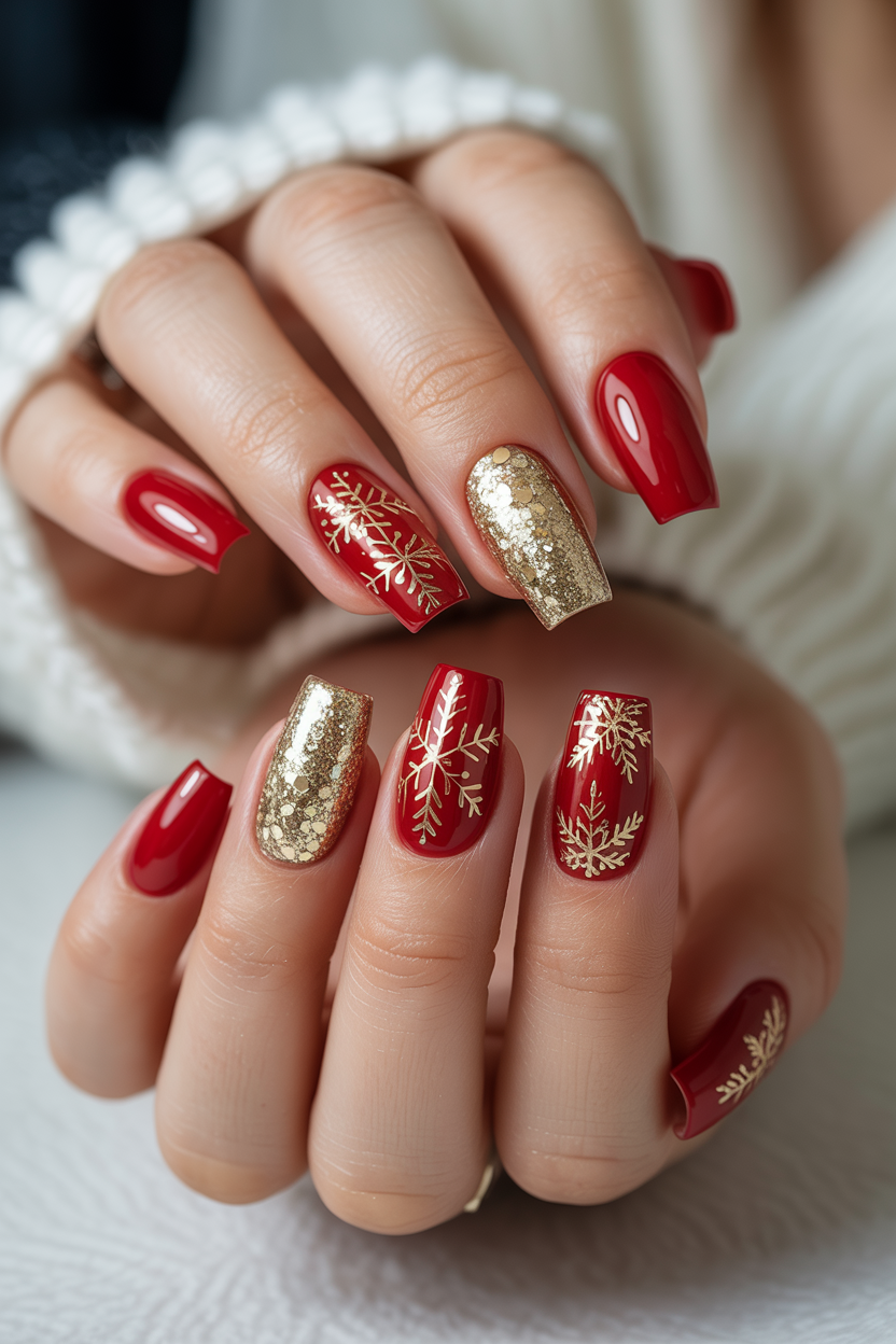 21 Christmas Nails Square Shaped Ideas for Festive, Stylish Looks ...