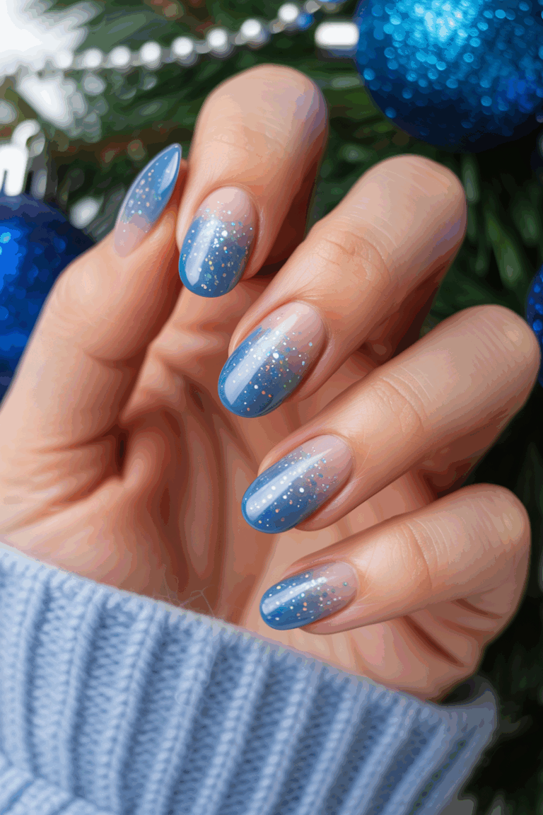 19 Blue Christmas Nails Ideas for a Stylish Holiday Look – Everyday ...