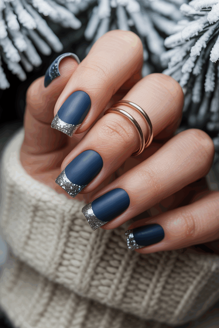 16 Dark Blue Winter Nails Ideas Perfect for a Chic Seasonal Look ...