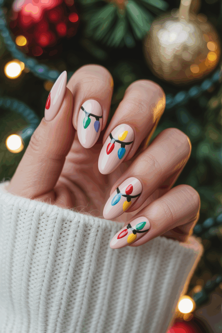 21 Almond Shaped Christmas Nails Perfect for Festive Elegance and Style ...