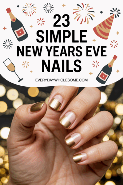 23 Simple New Years Eve Nails Simple Easy Ideas for Effortless Festive ...